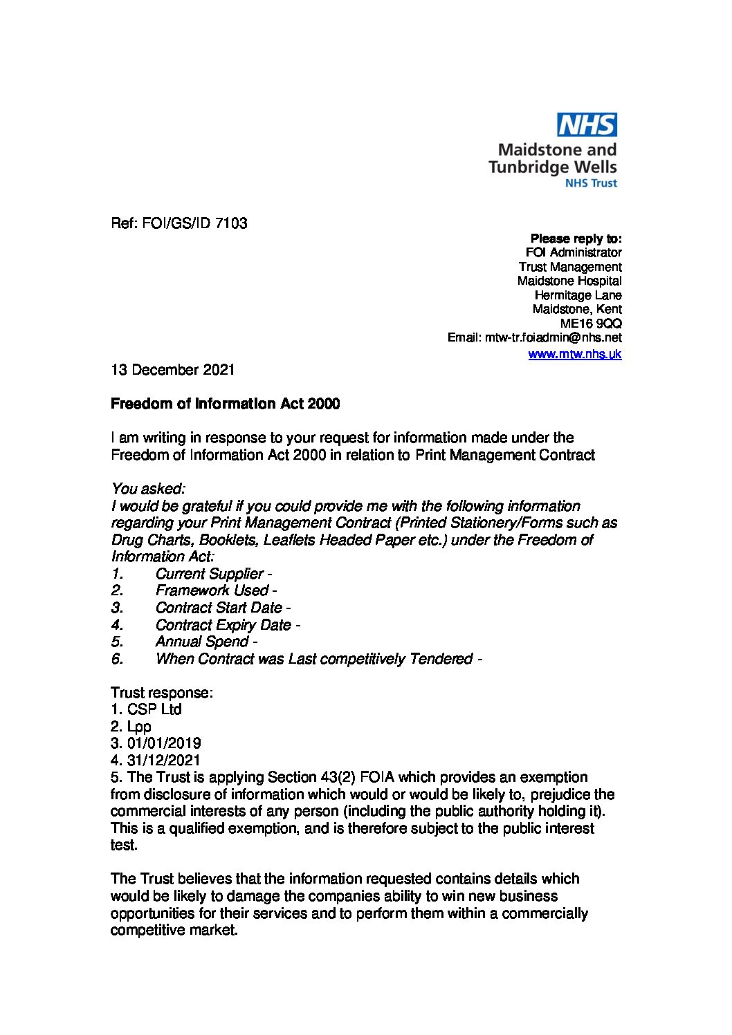 Download Response Print Management Contract 131221 docx Maidstone And Tunbridge Wells NHS Trust download-response-print-management-contract-131221-docx-maidstone-and-tunbridge-wells-nhs-trust