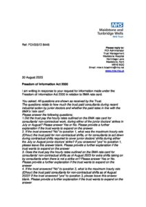 BMA rate card.300823.docx - Maidstone and Tunbridge Wells NHS Trust